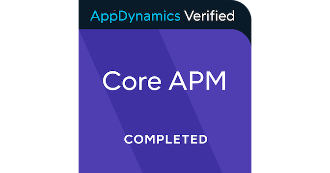 AppDynamics Verified Core APM - Credly