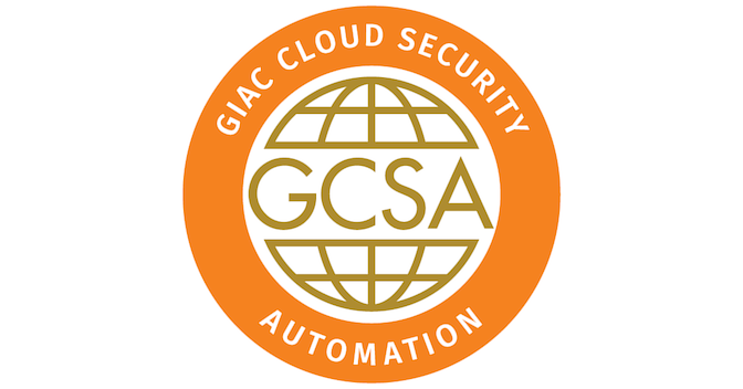 GIAC Cloud Security Automation Certification (GCSA) - Credly