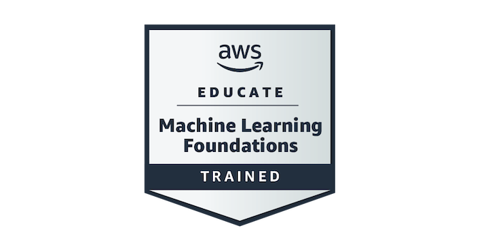 AWS Educate Machine Learning Foundations - Training Badge - Credly