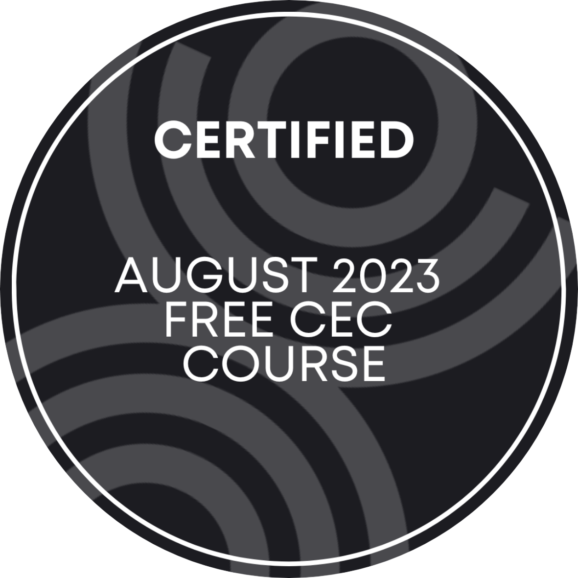 NETWORK August 2023 CEC Course - Credly