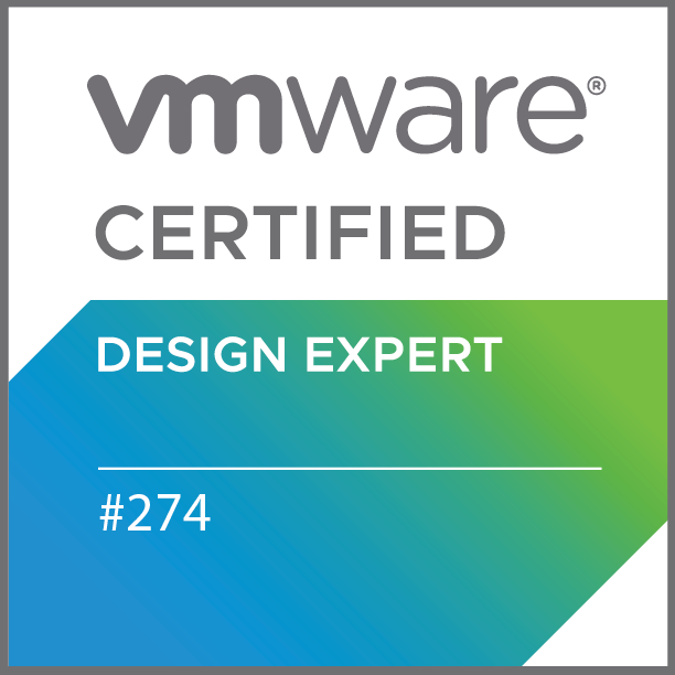 VMware Certified Design Expert #274 - Credly