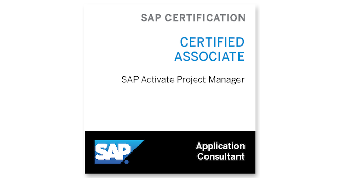 SAP Certified Associate - SAP Activate Project Manager - Credly