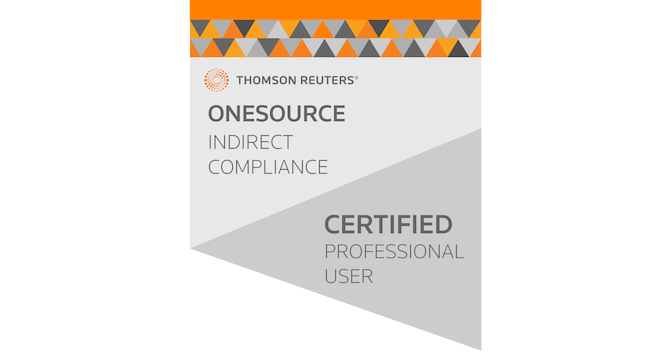 ONESOURCE Indirect Compliance VAT Professional User - Credly