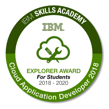 Cloud Application Developer 2018 - Explorer Award for Students - Credly