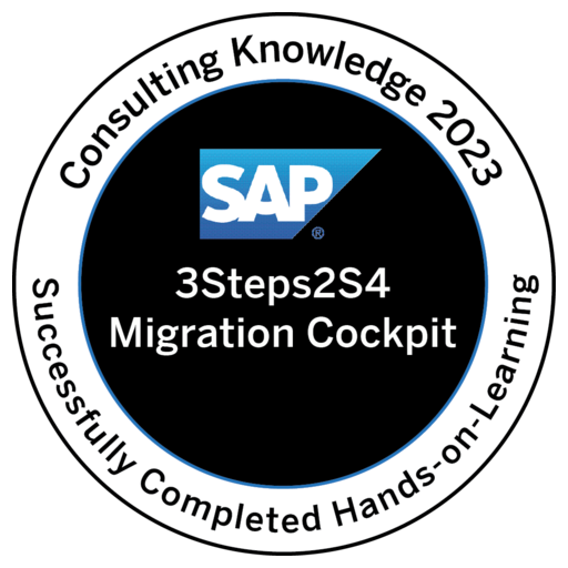 Consulting Knowledge 2023 - 3Steps2S4 Migration Cockpit - Credly
