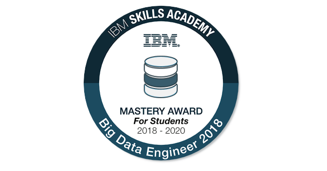 Big Data Engineer - Mastery Award for Students 2018 - Credly