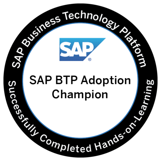 SAP Business Technology Platform - SAP BTP Adoption Champion - Credly