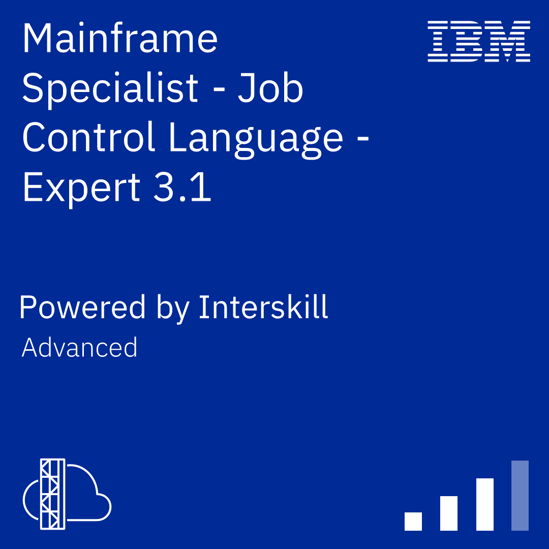 Interskill Mainframe Specialist Job Control Language Expert 3 1 Credly