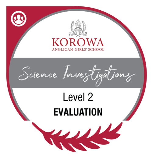 Science Investigations: Evaluation - Level 2 - Credly