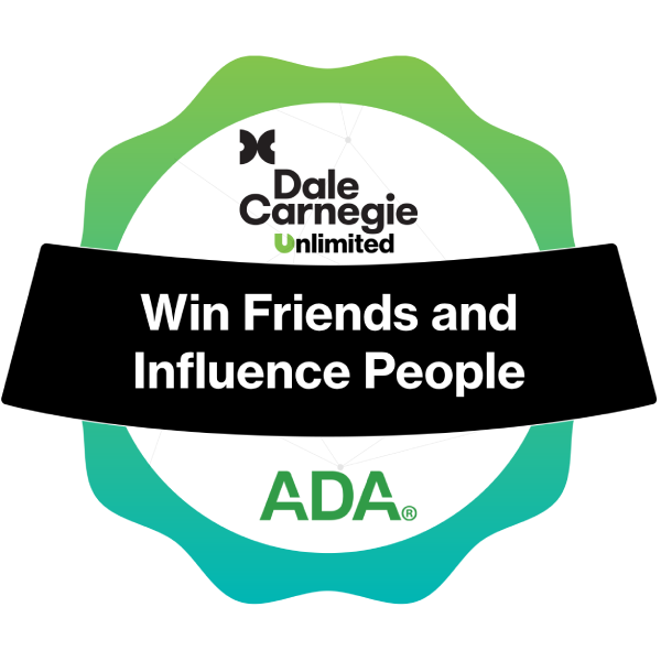 ADA: Win Friends and Influence People Certificate - Credly