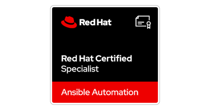 Red Hat Certified Specialist in Ansible Automation - Credly