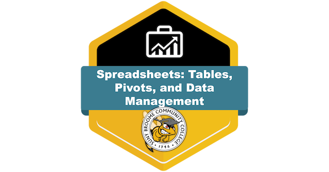 Spreadsheets: Tables, Pivots, and Data Management - Credly