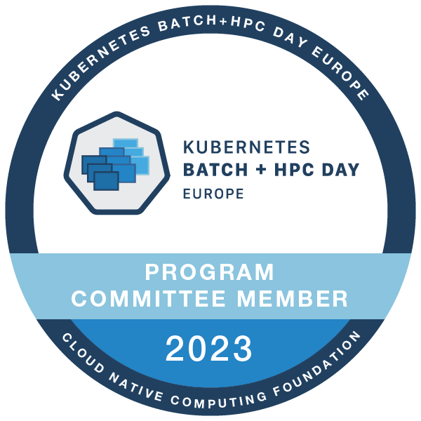 Kubernetes Batch + HPC Day 2023 Program Committee Member Badge - Credly