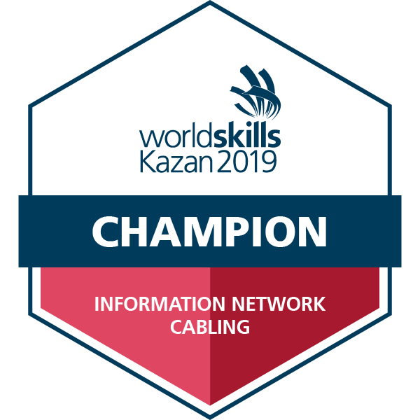 WorldSkills Kazan 2019 - Champion - Information Network Cabling - Credly
