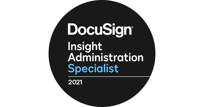 DocuSign Insight Administration Specialist 2021 - Credly