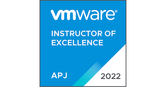 VMware Instructor of Excellence – APJ 2022 - Credly