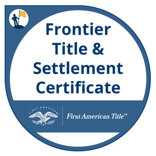 Frontier Title & Settlement Certificate - Credly