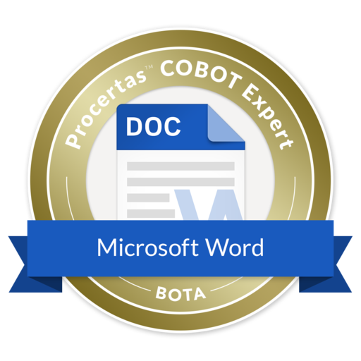 COBOT Expert - BOTA Word (Level II) - Credly
