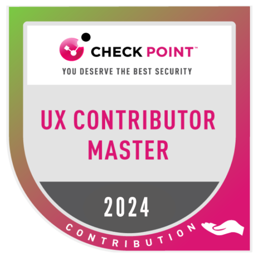 Check Point Master UX Contributor 2024 - Credly