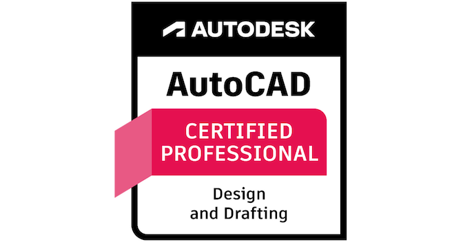 Autodesk Certified Professional in AutoCAD for Design and Drafting - Credly