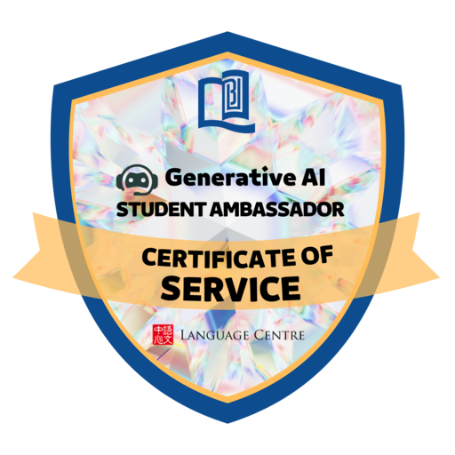 Generative AI Student Ambassador -- Certificate of Service - Credly