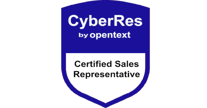CyberRes by OpenText Certified Sales Representative - Credly