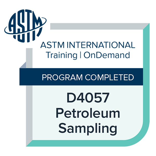 Muestreo de petróleo por ASTM D4057 Programa completado (ES) - Credly