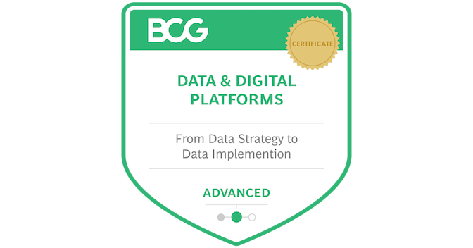 Data & Digital Platforms Advanced: From Data Strategy to Data Implementation - Credly