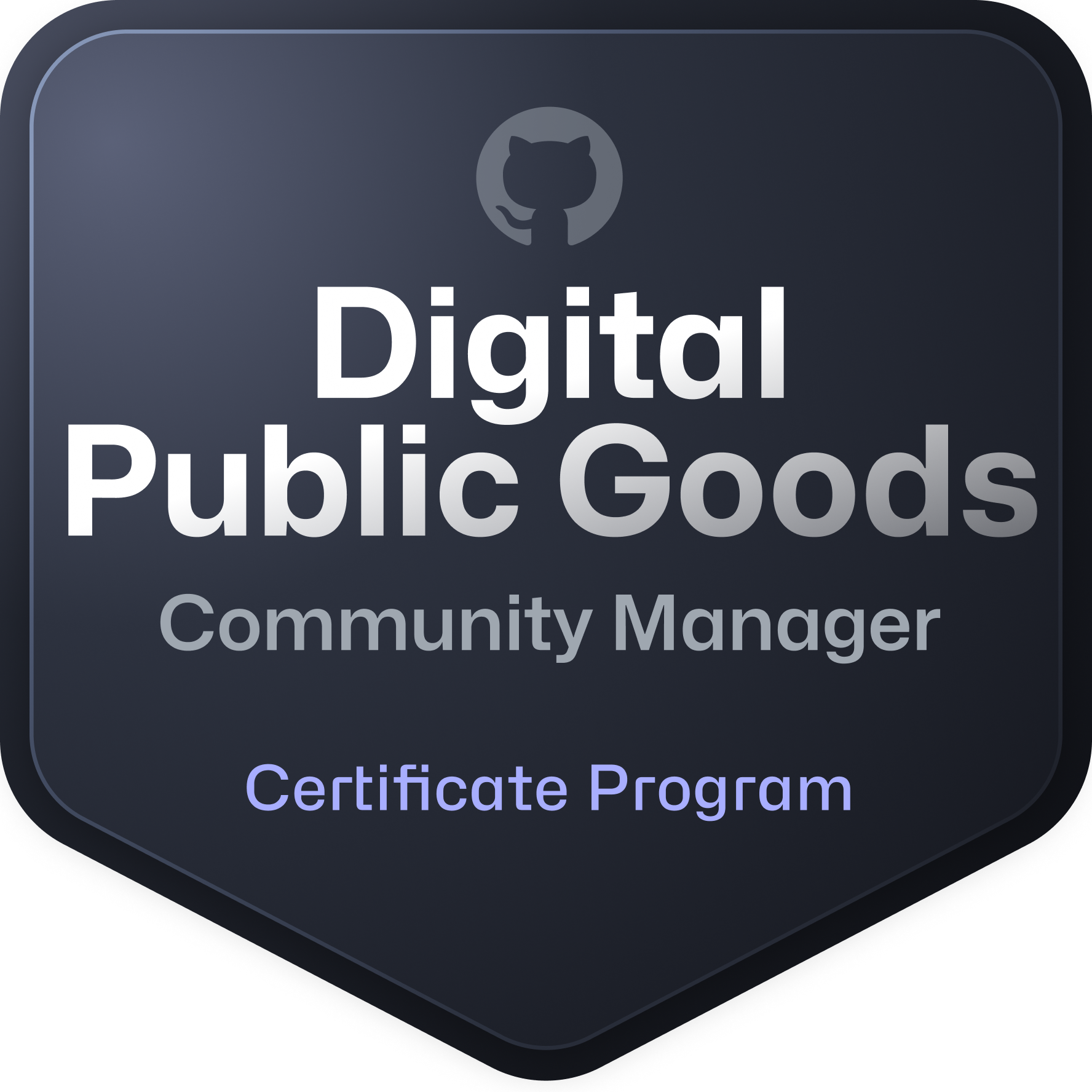 GitHub Digital Public Goods Open Source Community Manager Program - Credly