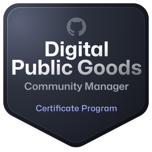 GitHub Digital Public Goods Open Source Community Manager Program - Credly