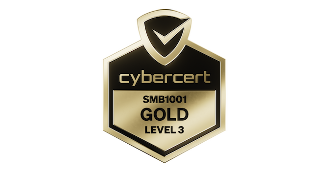 Gold (SMB1001:2023 Level 3) - Credly