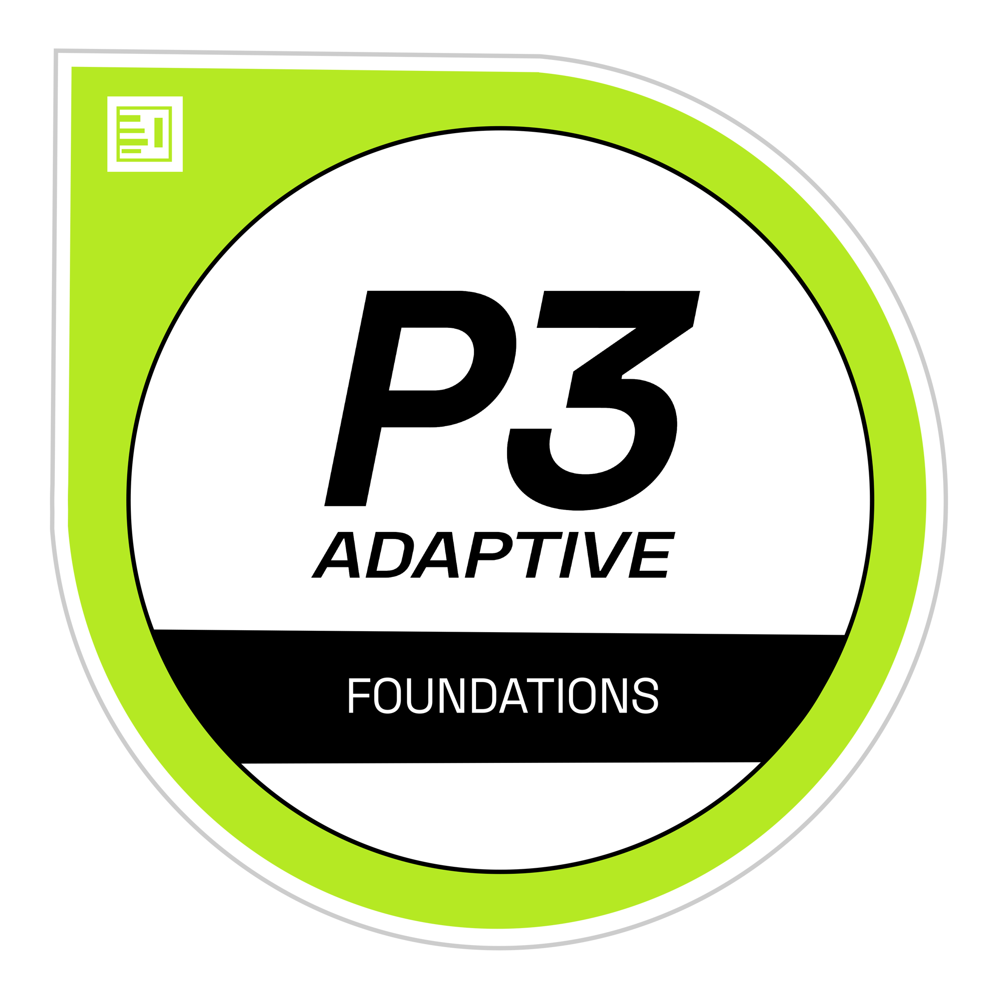 P3 Adaptive Foundations + Workshop Corporate Training Certified - Credly