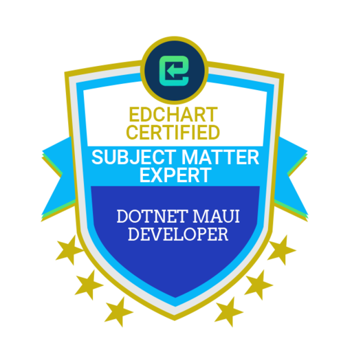 Edchart Certified DotNet Maui Developer Subject Matter Expert - Credly