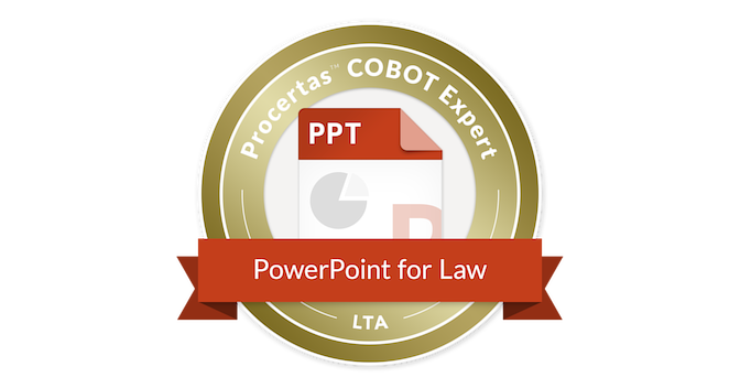 COBOT Expert - PowerPoint for Law - Credly