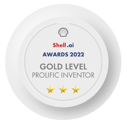 Shell.ai Awards 2022|Prolific Inventor - Gold Level - Credly