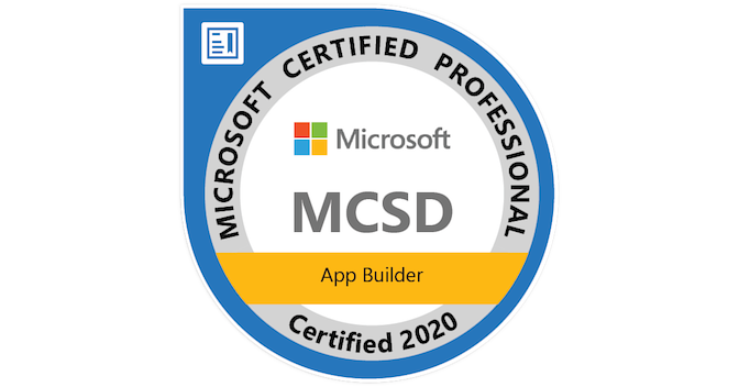 MCSD: App Builder — Certified 2020 - Credly