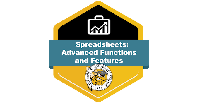 Spreadsheets: Advanced Functions and Features - Credly