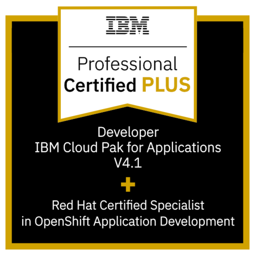IBM Certified Developer - Cloud Pak for Applications v4.1 PLUS Red Hat ...