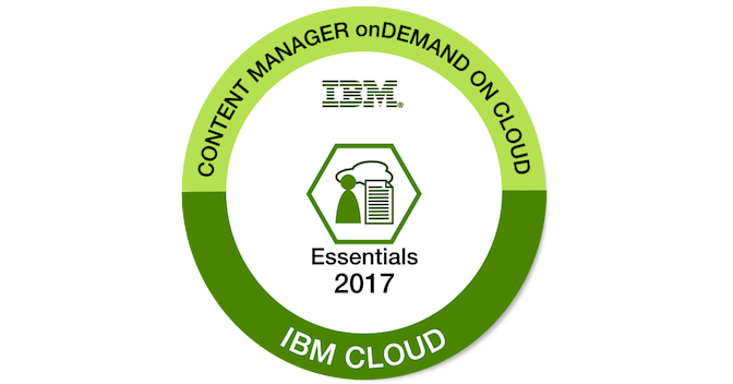 IBM CMOD on Cloud - Essentials - 2017 - Credly