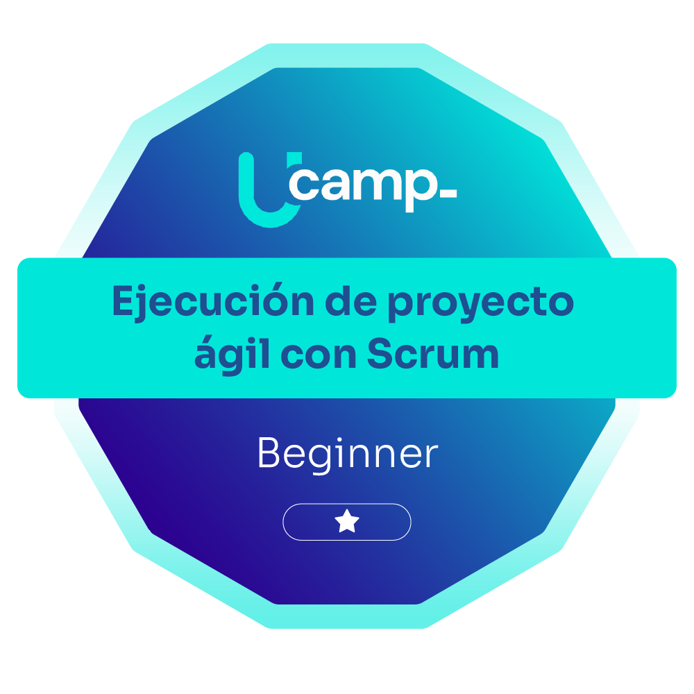 Ejecución de proyecto ágil con Scrum - Credly