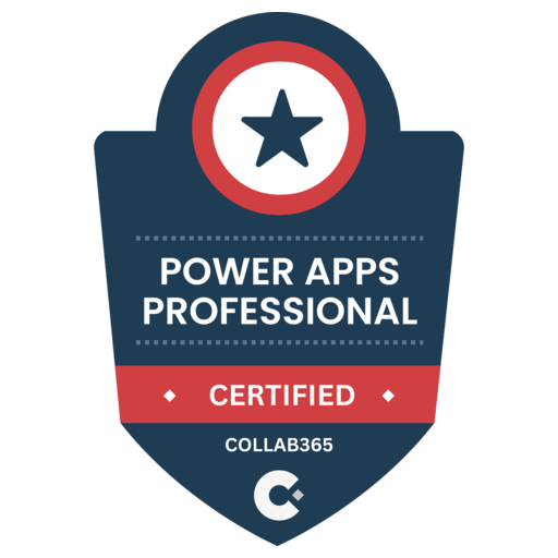 Collab365 Academy Power Apps Pro - Credly