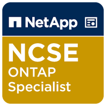 NetApp Certified Support Engineer - ONTAP Specialist - Credly