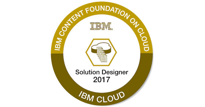 IBM Content Foundation on Cloud - Solution Designer - 2017 - Credly