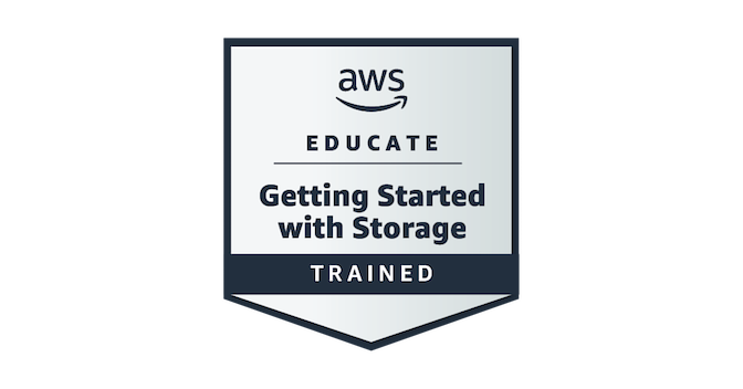 AWS Educate Getting Started with Storage - Training Badge - Credly