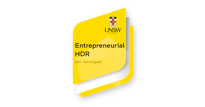 UNSW Entrepreneurial HDR (eHDR) Program - Research Translation - Credly