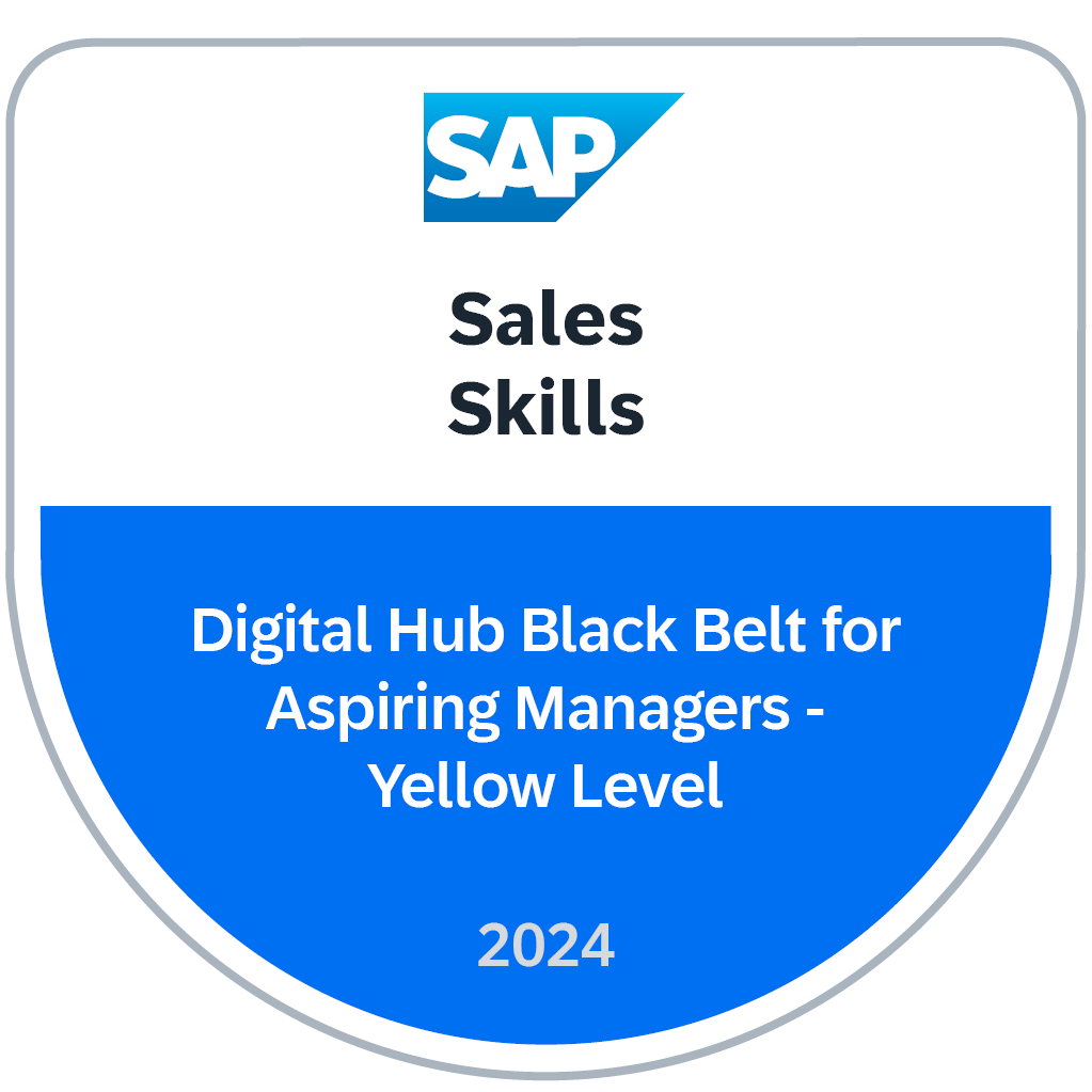 Sales Skills 2024 - Digital Hub Black Belt for Aspiring Managers - Yellow Level - Credly
