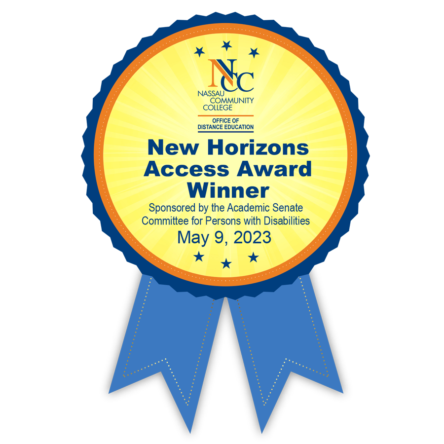 New Horizons Access Award Winner 2023 - Credly