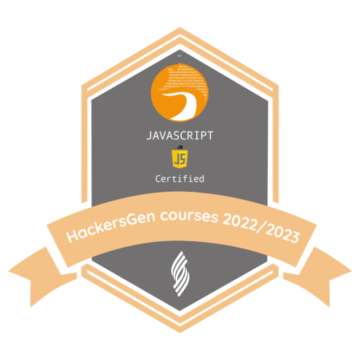 HackersGen Course - JavaScript basics - Credly