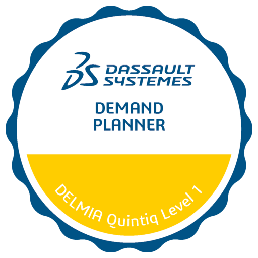 Certified DELMIA Quintiq Demand Planner - Level 1 - Credly