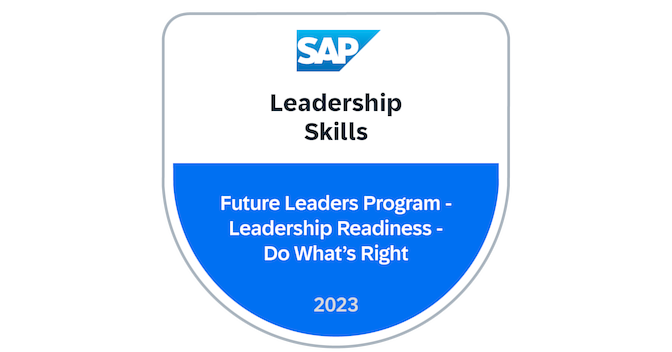 Leadership Skills 2023 - Future Leaders Program - Leadership Readiness - Do What's Right - Credly